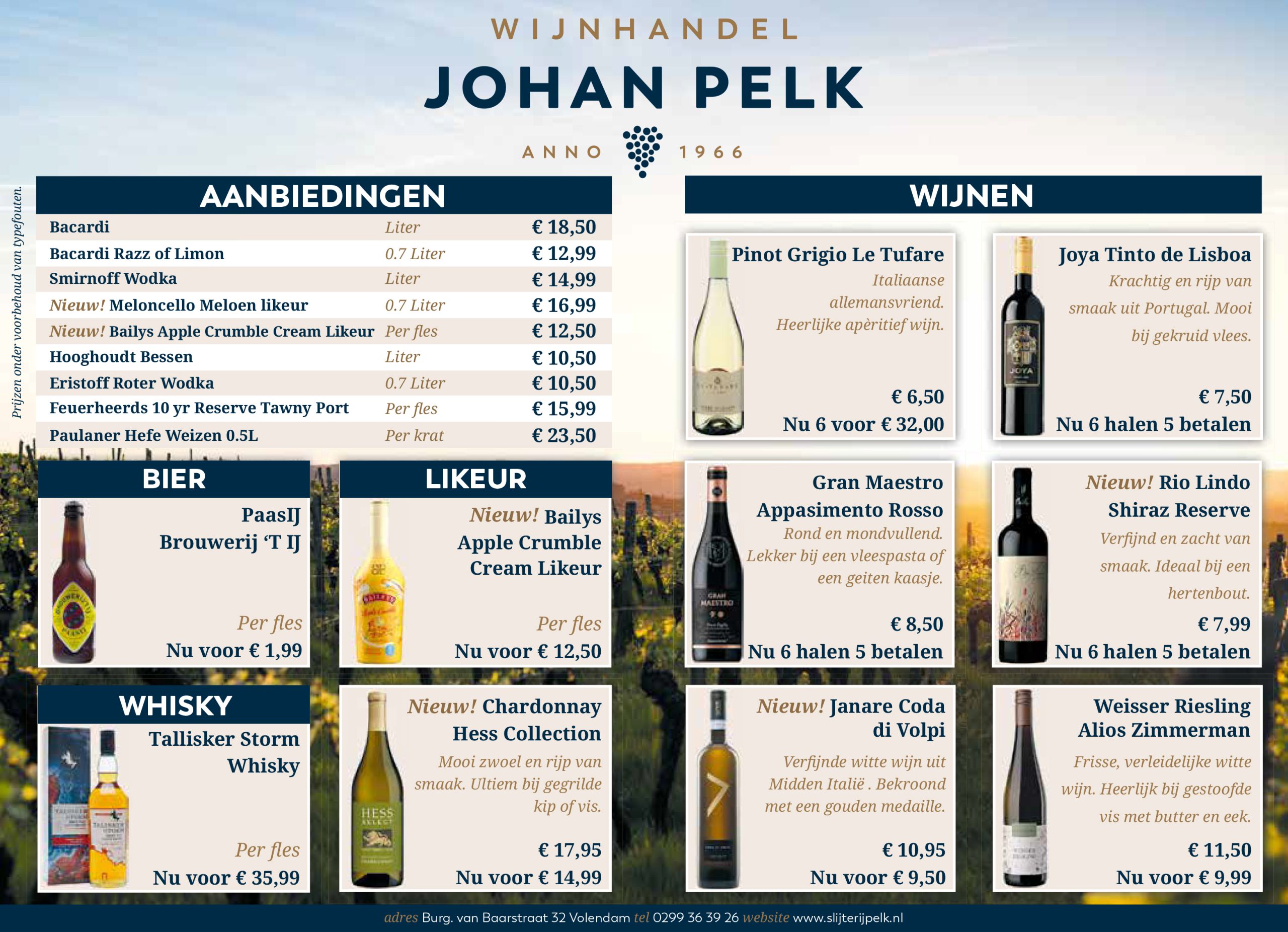 Aanbiedingen - Slijterij Pelk